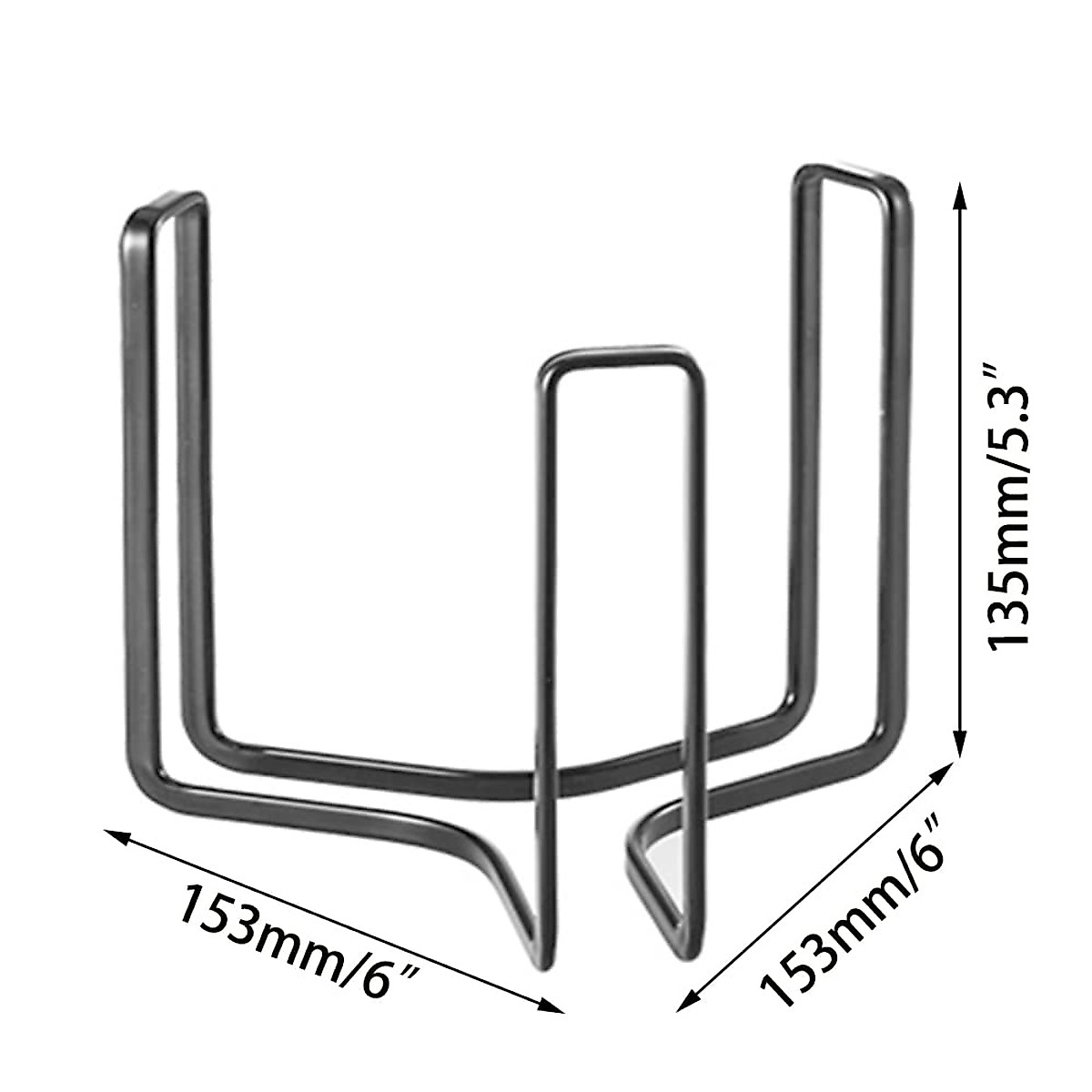 2PCS Dinnerware Bowl Plate Holder ,Bowl Holders Organizer Fit for 6.5 Inches Diameters Bowl, Metal Bowl Storage Dying Display Rack for Kitchen Drawer, Countertop, Cabinet, Shelf, Cupboard(Black）