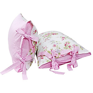 FADFAY 7Pcs Queen Size Premium Cotton Rose Floral Duvet Cover Sheets Set,1 Duvet Cover+1 Flat Sheet+1 Fitted Sheet+ 4 Shams