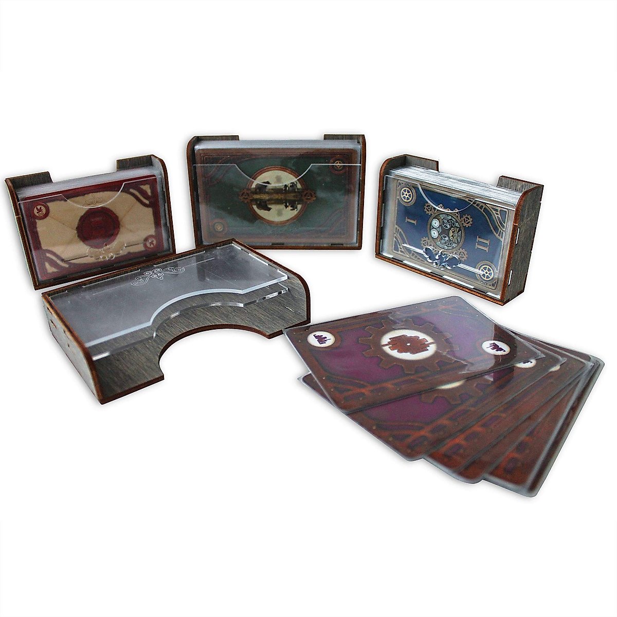 SMONEX Wooden Organizer Suitable for Storage Scythe Base Game, Invaders from Afar Expansion and Promo Packs - Kit Token Box Card Insert