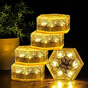 8 Pieces Solar Ground Lights, in Ground Solar Brick Lights, Outdoor Solar Decor, 6 LED Warm White Waterproof Pathway Lights for Landscape Walkway Path Yard Garden Patio Pool Lawn Driveway