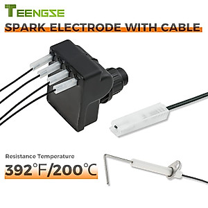TEENGSE Grill Igniter Assembly Kit, Gas Grill Spark Generator, Electronic AA Battery Igniter, Push Button BBQ Igniter with 4PCS Electrode Igniter Wire Compatible with Blackstone 28inch Propane Griddle