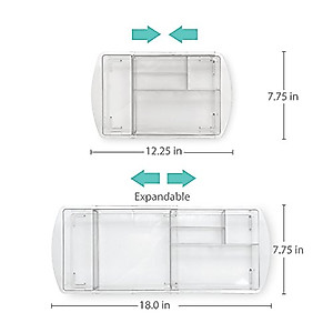 BINO Multi-Purpose Plastic Drawer Organizer, 7 Section Expandable