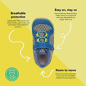 See Kai Run - Anker Water-Friendly Active Shoe for Little Kids, Gray/Multi, Little Kid 11