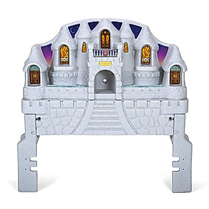 Simplay3 Imagination Castle Headboard, Twin Size Plastic Castle Bed headboard for Toddlers, Kids and Girls with Princess Toy Play Storage Area, Gray & Pink, Made in USA