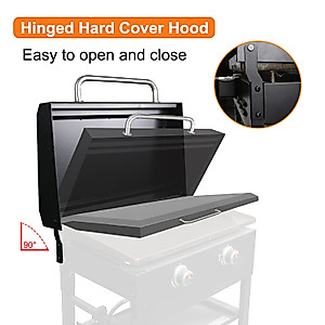 Utheer Hinged Lid for Blackstone Griddle 28", Hard Cover Hood for Blackstone Table Top Griddle, 28 Inch Griddle Lid for Blackstone 1517,1853,1605,1803