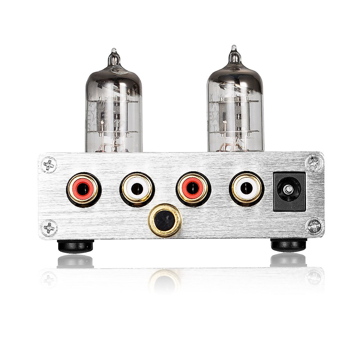Nobsound Little Bear T7 Vacumn Tube Mini Phono Stage RIAA MM Turntable Preamp & HiFi Tube Pre-Amplifier (Silver)