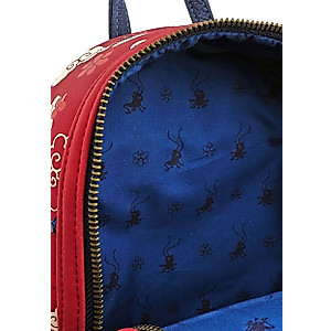 Loungefly Mushu Cloud Print Mini Backpack, red, Standard