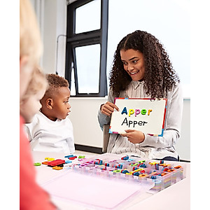 Gamenote Classroom Magnetic Alphabet Letters Kit 238 Pcs with Double - Side Magnet Board - Foam Alphabet Letters for Preschool Kids Toddler Spelling and Learning Colorful ABC Education Fridge Magnets