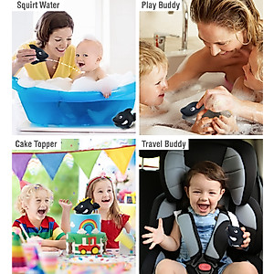 DolliBu Killer Whale Bath Buddy Squirter - Floating Orca Whale Rubber Bath Toy, Fun Water Squirting Bathtime Play for Toddlers, Cute Sea Life Animal Toy for The Bathtub, Beach & Pool for Girls & Boys