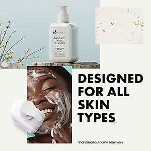 BLEMISH-FIGHTING Acne Face Wash - Salicylic Acid Cleanser with Niacinamide, Vitamin E & Green Tea, Salicylic Acid Face Wash, Facewash Pore Cleanser for Women & Men, Foaming Cleanser For Regular & Oily