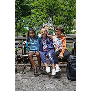 Bluey Little Girls Zip Up T-Shirt and Jogger Fleece Pants 3 Piece Blue/Gray 7-8