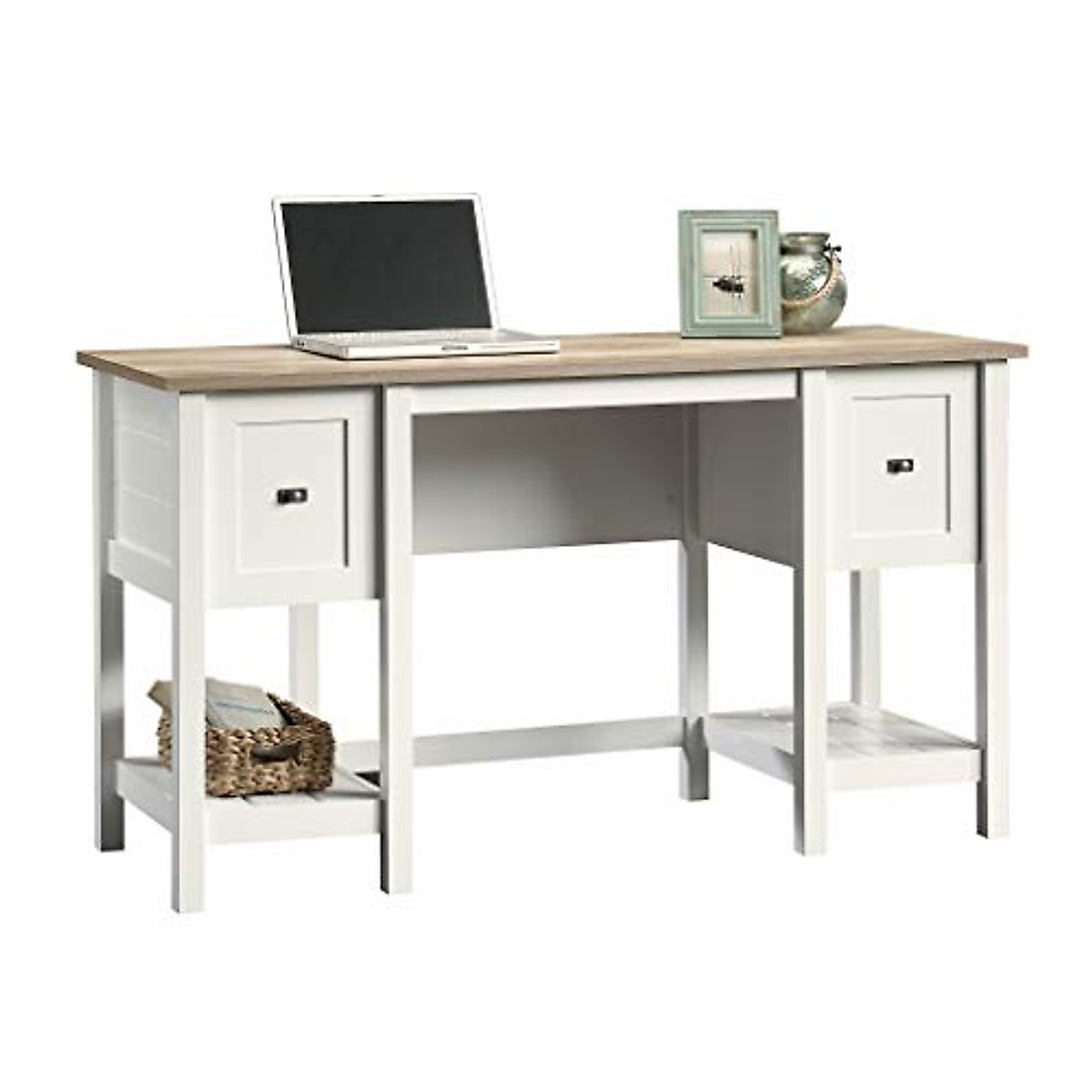 Sauder Cottage Road Desk, Soft White finish
