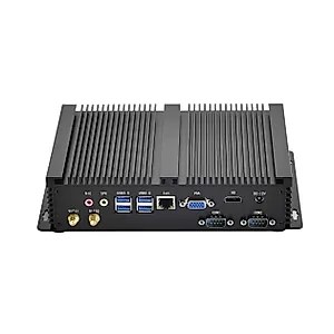 IDEARACE Fanless Mini PC, i5 8th Gen. 4 Cores CPU, 8GB DDR4 RAM+512GB SSD, 4K: 4096x2304, 2xCOM RS232, 4xUSB 3.0, HD, VGA, Metal Case