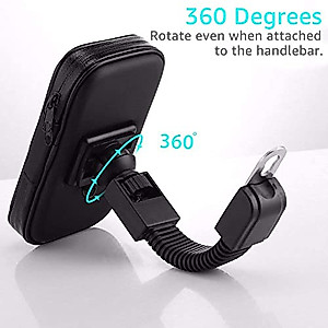 ICOBES Mobile Phone Stand Motorcycle Telephone Holder Support Bicycle Rear View Mirror Stand Mount Waterproof Scooter Motorbike Phone Bag for