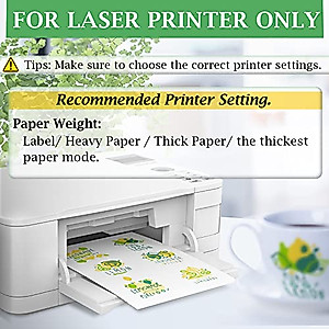 Koala Waterslide Decal Paper for Laser Printer - Clear Transparent - 25 Sheets Printable Water Slide Transfer Paper - 8.5x11 Inches