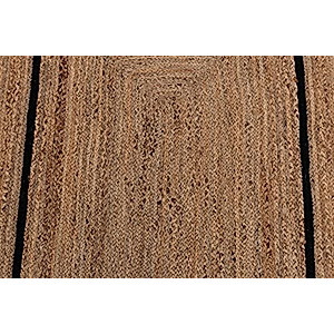 Scalloped Jute Rug 5x7, Seagrass Jute Rug 8x10 for Living Room Area, Jute Runner Rug for Kitchen 2.6x6 ft, Farmhouse Rug & Natural Boho Bath mat 3x5, Entryway Rugs Indoor & Outdoor Jute Rug 9x12