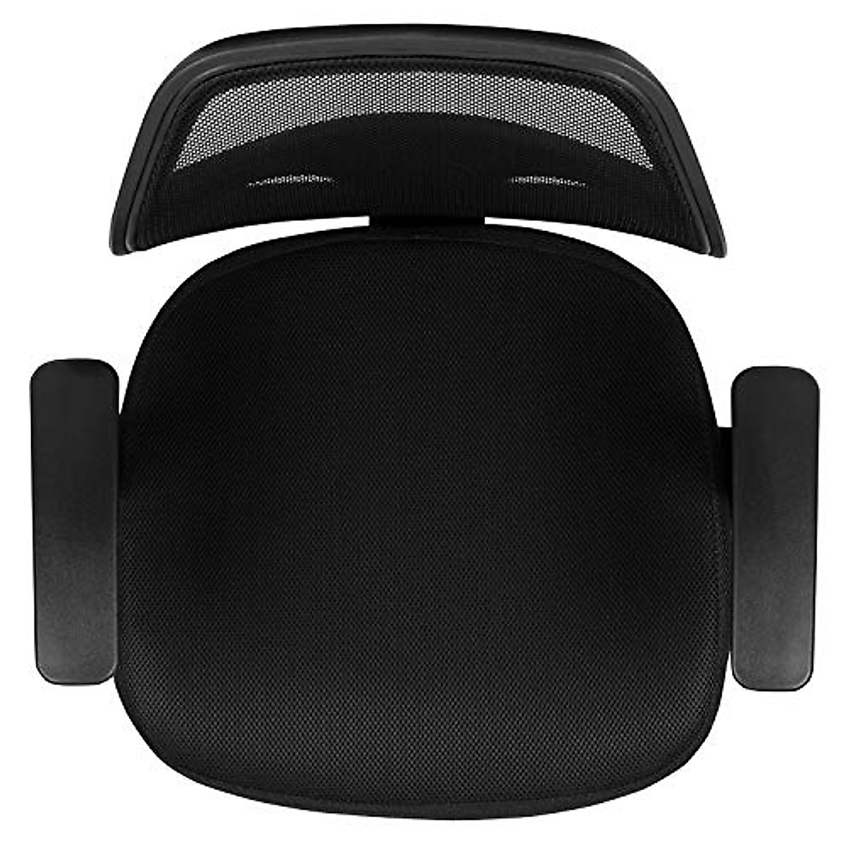 Flash Furniture Mallard Mid-Back Black Mesh Swivel Ergonomic Task Office Chair with T-Arms - Desk Chair