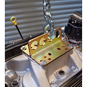 Speedway Motors Chevy V8 Rolling Engine Cradle and Lift Plate: Premium Steel, 3" Castors, Fits Holley & Rochester 2/4 Barrel, Durable with Built-in Hardware Storage