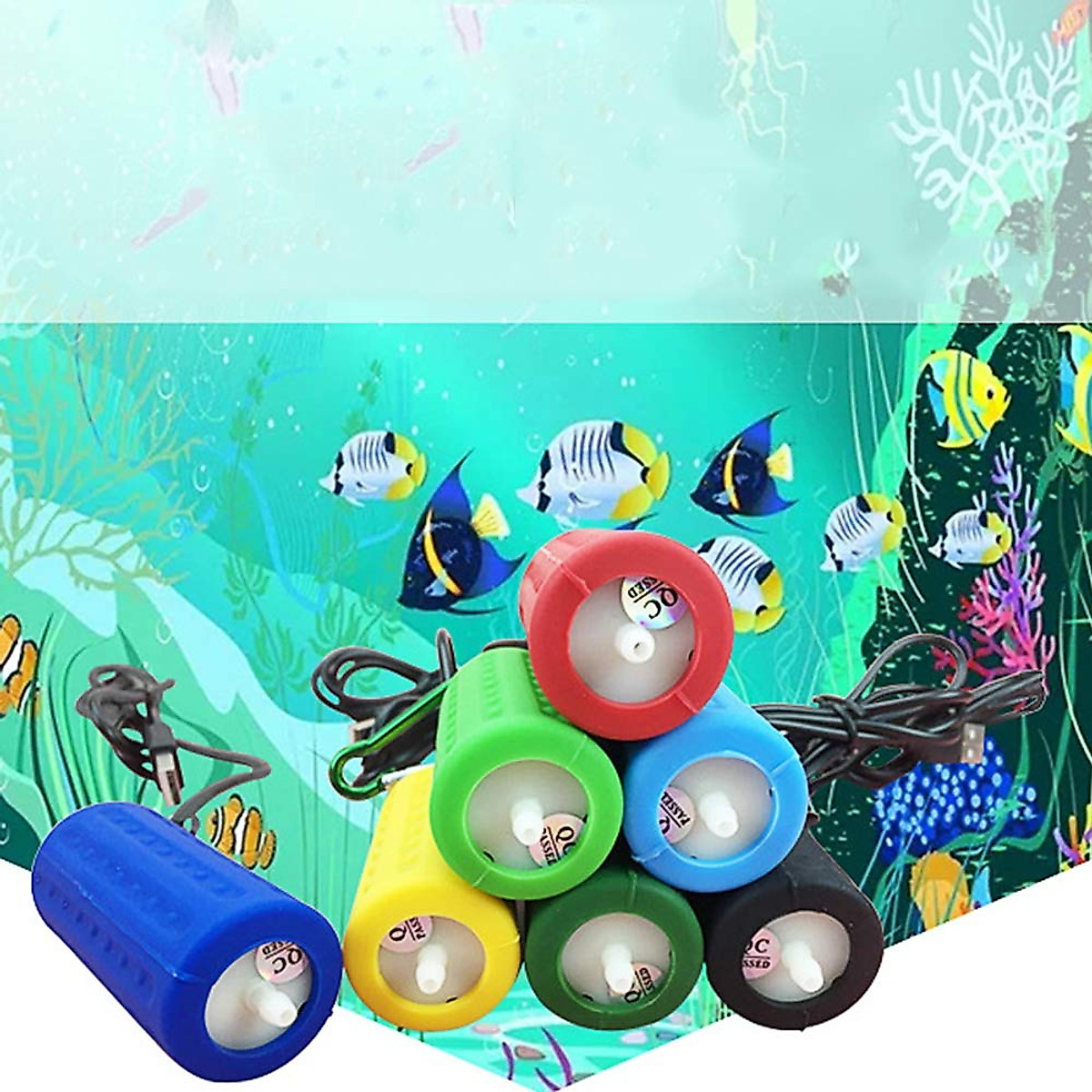 Ochine Aquarium Air Pump Portable Ultra Quiet Mini USB Oxygen Fish Air Pump Hydroponic Oxygen Mute Energy Saving Supplies with Accessories for Fish Tank