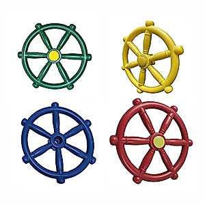 12 Inch Steering Wheel Pirate Game Accessory Swingset for Kids Outdoor Pse Treehouse Backyard