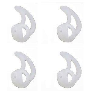 Silicone Fin Ear Mold for Two Way Radio Earpiece Replacement Earmold Earbud Tips for Surveillance Police Earpiece Coil Tube Headset (2 Pair Fin Large Right Ear)