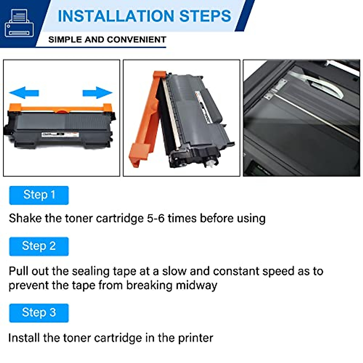 TN-420 Toner Cartridge & DR420 Drum Unit Compatible TN420 DR420 Replacement for Brother DR420 TN-420 for Brother DCP-7065D MFC-7240 MFC-7360N MFC-7460DN Printer Toner.(1 Toner, 1 Drum 2 Pack)