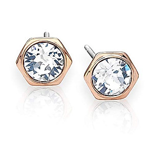 SWAROVSKI Crystal Rose Gold Pierced Stud Earrings