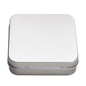 JONbinbkl Storage For Case With Lid Tinplate Box Keeping Home Dorm Candy For Condom Storage, Silver