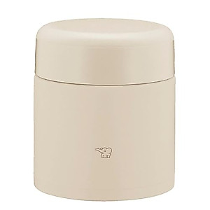 ZOJIRUSHI Zojirushi Mahobin Stainless Steel Thermal Soup Jar, Lunch Jar, Seamless 10.1 fl oz (300 ml), Beige, Integrated Lid and Seal, Easy to Clean, 3 Pieces Only Wash SW-KA30-CM