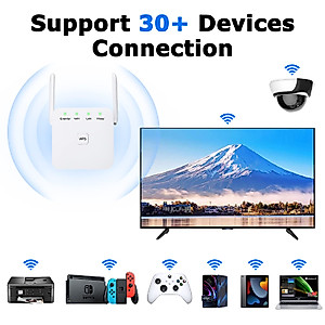 2022 WiFi Extenders Signal Booster for Home & Outdoor - Covers Up to 7595 Sq.ft WiFi Booster and Signal Amplifier, WiFi Range Extender Booster, WiFi Extender with Ethernet Port for 30+ Devices