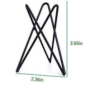 Pack of 4 Air Plant Holder Tillandsia Base, Modern Geometric Metal Air Plant Stand Airplant Display Rack, Tabletop Big Streptophylla Plant Display Table Hand for Home Office Decoration Supplies