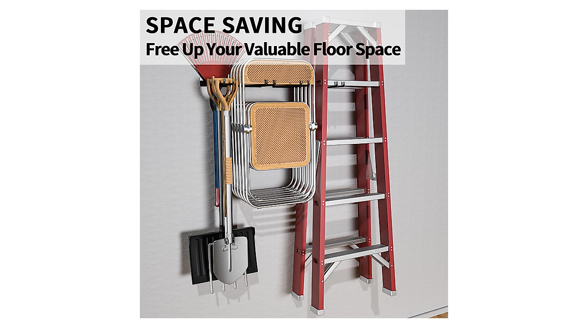 YYR Folding Chair Storage Rack - Wall Mount Organizer for Garage