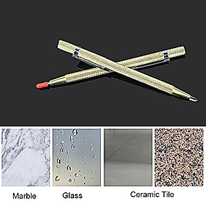 VebaCidi Scribe Tool, 2 Pieces Tungsten Carbide Tip Scriber, Engraved Pen for Tile/Glass/Wood/Ceramics/Metal/Gold/Welding