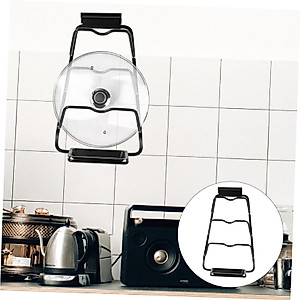 BESTOYARD restaurant pot lid organizer home pot lid holder pot lid holders for kitchen cabinet wear-resistant pot lid organizer home pan cover rack Multifunction Storage rack aluminum alloy