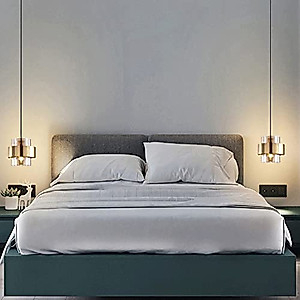 DULAB Nordic Mini Hanging Chandelier Lamp, Glass Pendant Light Fixtuers Modern Gold Drop Ceiling Lamp, Bedroom Bedside Restaurant Cafe Bar Suspension Lighting Fitting, E27/E26 Socket Suspension Lights