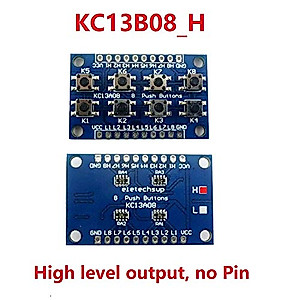 eletechsup 8-Button High Level Push Buttons Module 8 Keyboard Keypad for Arduiuo Due Breadboard Leonardo Zero TRE Micro Banana pi STM32（no pin） (1)