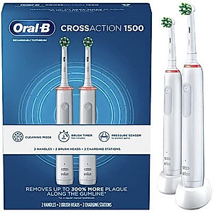 Procter And Gamble Oral-B 1500 Rechargeable Electric Toothbrush, 2 pk