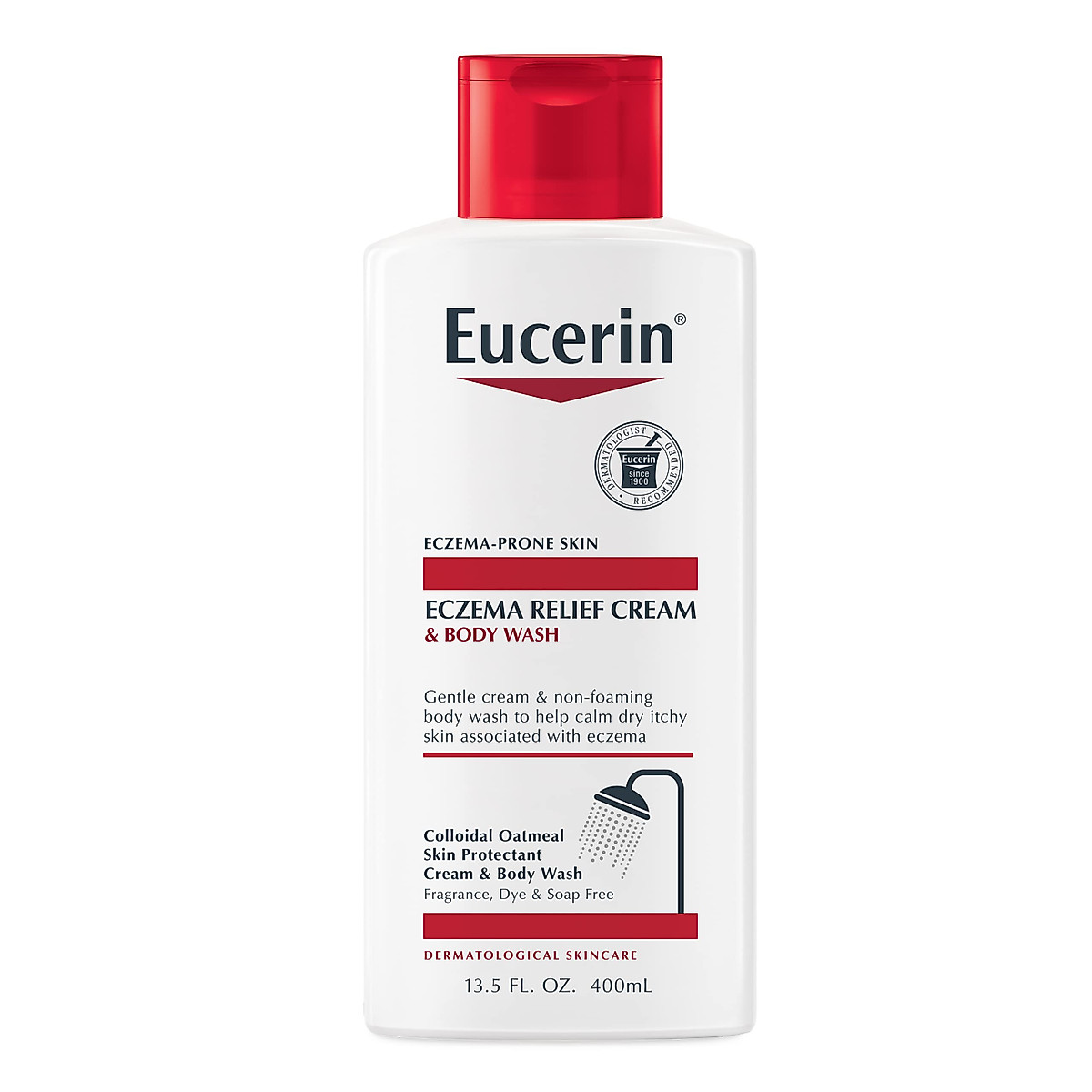 Eucerin Eczema Relief Skin Care Set with Colloidal Oatmeal (Skin Protectant), Eczema Relief Cream and Body Wash, 13.5 Fl Oz Bottle + Eczema Relief Cream, 5 Oz Tube, Holiday Gifts for Self Care
