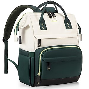 LOVEVOOK Laptop Backpack for Women, 15.6 Inch Work Business Backpacks Purse with USB Port, Large Capacity Nurse Bag College Bookbag for School, Waterproof Casual Daypack for Travel