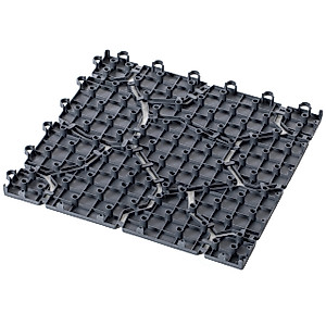 Gray Garden Path Track Interlocking Stone Look Design Pathway Tile Floor Paver, Pack of 4