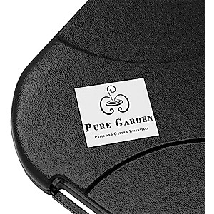 Pure Garden HW1500212 4-Piece (Black) Patio Weight Set-4-Piece Fillable Base-220-Pound Plate Sand for Cantilever and Offset Outdoor Umbrellas