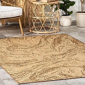 nuLOOM Marsha Contemporary Indoor/Outdoor Area Rug, 8' x 10', Beige