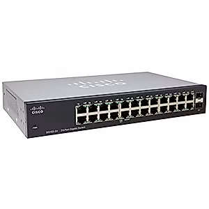 Cisco Compact 24-Port Gigabit Switch with 2 Combo Mini-GBIC Ports (SG102-24-NA)
