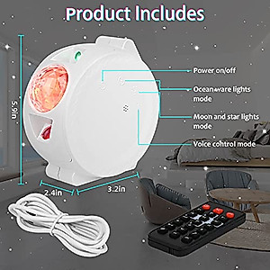 Star Projector, 4 in 1 Galaxy Light Projector with Remote & Voice Control, 18 Lighting Effects Starry Sky Projector Lights with Bluetooth Speaker for Bedroom, Home Theater, Gaming Room Decoration