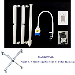 Fencia Teeth Whitening Light, Mobile Dental Teeth LED Whitening Lamp Professional, Oral Care Teeth Whitening Machine LED Cold Bleaching Accelerator Tooth Whitener Blue/Red Light System