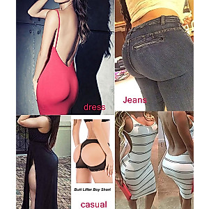 FLORATA Women's Butt Lifter Panties Lace Boy Shorts Body Shaper Hip Enhancer Panty