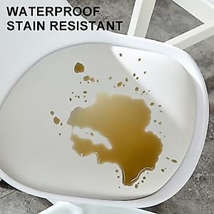 Yone jx je Office Chair, Ergonomic Office Chair, Modern Height Adjustable Swivel Chair, armless Rotating Computer Chair, with Wheels, Transparent Chair (White)