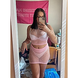 EVELUST Women's Sexy Bikini Rhinestone Studded Panty, Bling Thongs Glitter Stretch G-strings One Piece Underwear(White, S, 1028e)