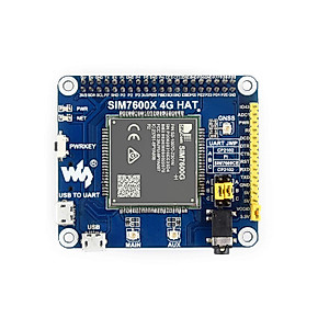 TOP1 SIM7600G-H 4G HAT for Raspberry Pi, LTE Cat-4 4G/3G/2G Communication GNSS Positioning Global Band. Supports Raspberry Pi Series Boards and Jetson Nano