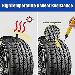 QODOLSI 30 PCS Car Tire Repair Rubber Nail for Tire Puncture Repair, Waterproof Vehicle Tire Rapid Repair Tools, Universal Durable Auto Tire Repair Nails for Motorcycle Truck ATV Jeep Tractor (Black)
